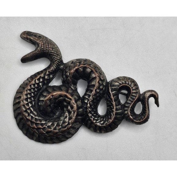 Unbranded | Jewelry | Vintage Midcentury Black Copper Striking Snake ...